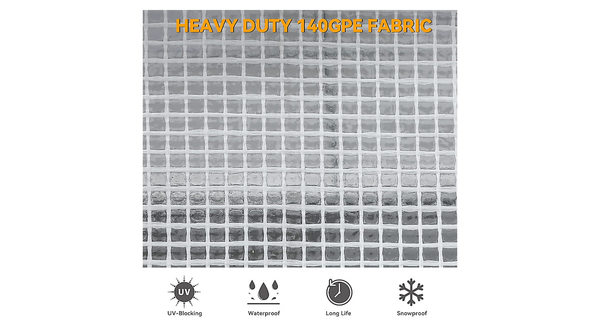 YITAHOME 26'x10'x7' Heavy Duty Greenhouses Large Walk-in Greenhouse ...