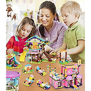 Friends Tree House Hair Salon Building Kit, Treehouse Hairdressing Building Blocks Sets with Storage Box, Creative Learning Roleplay Christmas Birthday Gift for Girls 6-12 Years (1193 Pieces)