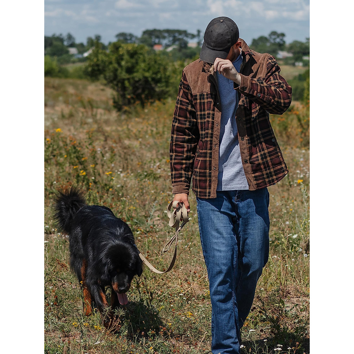 Mr.Stream Men's Outdoor Casual Vintage Long Sleeve Plaid Flannel Button Down Shirt Jacket 3251 Coffee M