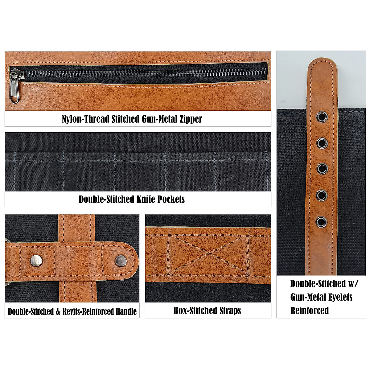 14-Pockets Knife roll, Leather knife roll, Knife roll canvas, Knife bag holders, Knife roll bag, Chef bag, Chef knife bag, Chef knife roll, Chef knife roll bag, Pocket knife roll, Knife bags for chefs