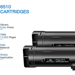 LxTek Compatible Toner Cartridge Replacement for Phaser 6510, WorkCentre 6515 High Yield (2-Pack, Black)