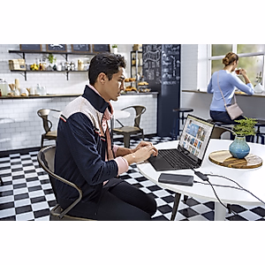 HP Elite USB-C Hub with 90w USB-C Port and Charging with USB-A HDMI Ports, (4WX89AA)