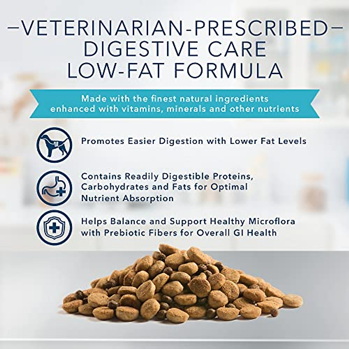Blue Buffalo Natural Veterinary Diet GI Gastrointestinal Support Low Fat Dry Dog Food, Whitefish 22-lb bag