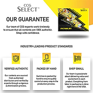 CCG Select Pikachu Lightning Box Collector’s Set Bundle w/ 3 Booster Packs, Ultra Rare & More! Compatible with Pokemon Cards