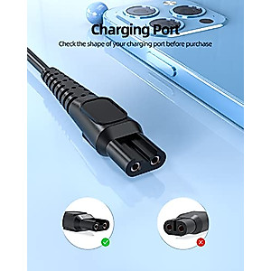 HQ8505 Norelco Charger Cord Fit for Philips Norelco HQ8505 7000 5000 3000 9000 2000 Series mg7750 Electric Shaver Razor,Aquatec,Arcitec,Multigroom Beard Trimmer Adapter Power Supply Charging Cord