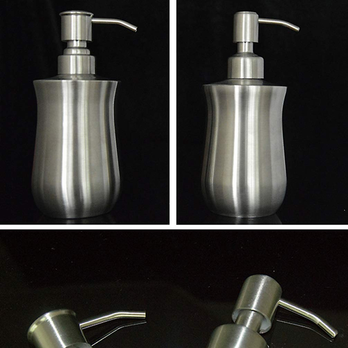 Cabilock 1pc Stainless Steel Soap Dispenser Refillable Soap Dispenser Travel Soap Stainless Steel Container Hand Soap Bottle Foaming Soap Bottle Bathroom Dispenser Soap Pump Filling Shampoo