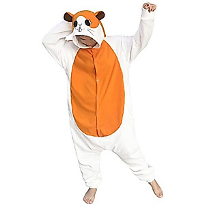 dressfan Animal Cosplay Costume Hamster Pajamas Women Girls Size XS Orange