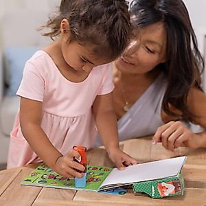 Melissa & Doug Sticker Wow!™ 24-Page Activity Pad and Sticker Stamper, 300 Stickers, Arts and Crafts Fidget Toy Collectible Character – Fox