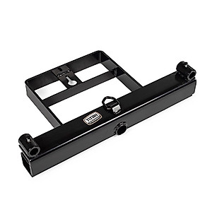 Titan Attachments Hay Bale Spear Frame Attachment with Stabilizer Spears, Universal HD Front Skid Steer Tractor Loader Bucket, 3000 LB Capacity, Conus 2 Sleeves, Chain and Ratchet Binder Included