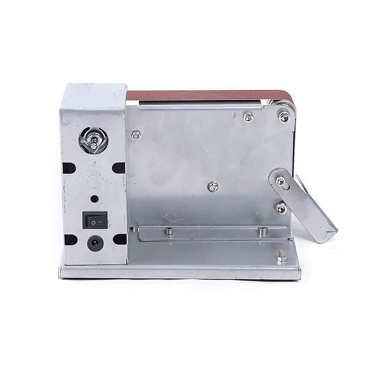 Belt Sanding Grinder Machine 795 Motor Model Mini Belt Sander Knife Sharpener Electric Sanding Belt Machine Mini Belt Sander Polisher 4500~9000rpm for Woodworking, Metal Working, Knife Making