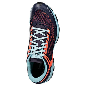 Salewa Women's WS Lite Train Knitted Trail Running Shoes, Premium Navy Fluo Coral 3993, 9