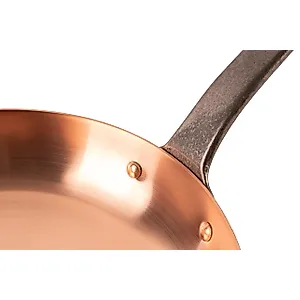 Cuisine Romefort | pure copper frying pan Ø 11 in, thick-walled | skillet made of solid copper without coating (Large)