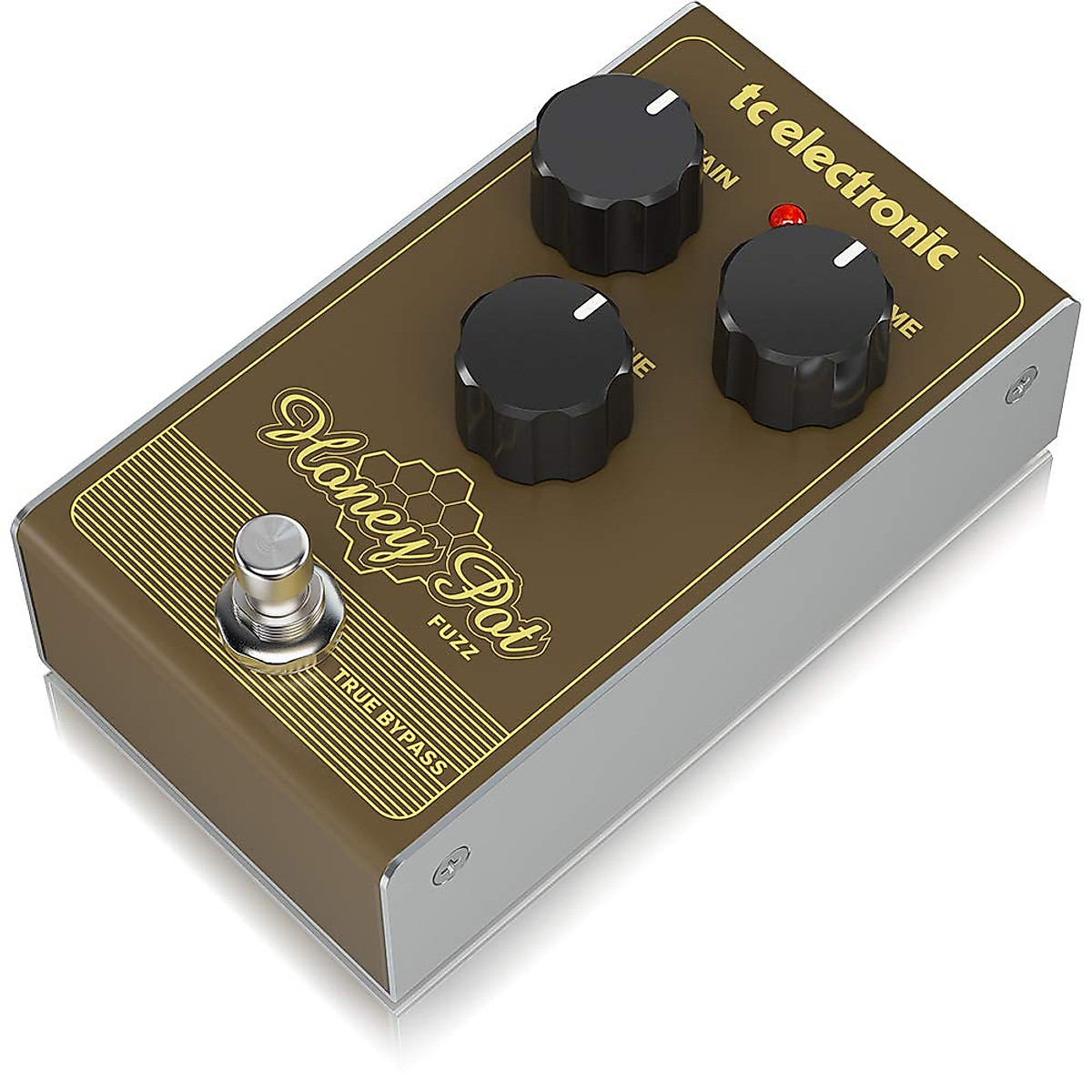 TC Electronic HONEY POT FUZZ Vintage-Flavored Fuzz Pedal with Massive Wall of Tones and Miles of Sustain