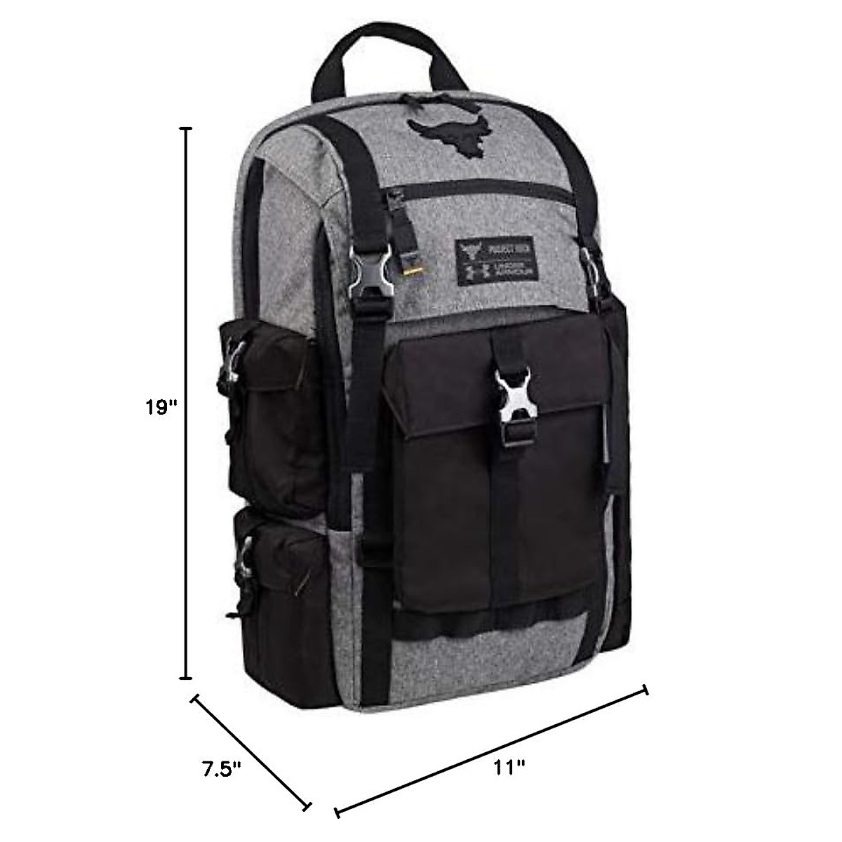 Under Armour Project Rock Bag Gray UA Regiment Laptop Backpack