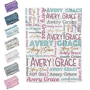 Custom Blanket for Baby Girls Boys Personalized Baby Blankets with Name Personalized Blankets for Kids Custom Baby Blanket Custom Baby Blanket with Name Personalized Baby Items (Pink)