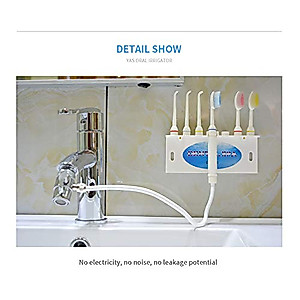 Water Flosser for Family Use 3 Jet Tips & 3 Toothbrush for Faucet & Shower, Oral Irrigator Non-Electric Safety , Dental Oral Care Tooth Cleaning
