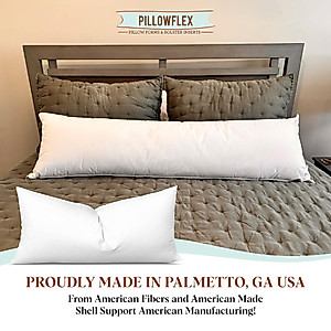 Pillowflex Premium Polyester Throw Pillow Insert - 14x36 - Ultra Soft Large Rectangle Throw Pillow, Couch Sham, Lumbar, Back, Sofa - Machine Washable - Decorative Accent Form - 1 Soft Pillow