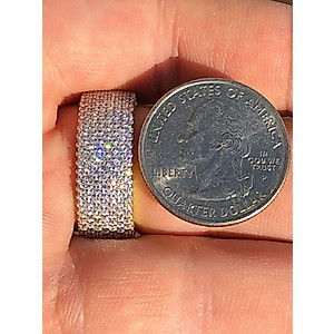 HarlemBling Real Solid 925 Silver His Or Hers Baguette Tennis Ring - Wedding Band Or Pinky Ring Looks Nice On Anyone - Iced Out Eternity (9)