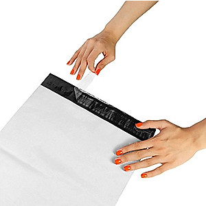 Empire Mailers 6 Inch x 9 Inch White Poly Mailer Plastic Bags, Self-Seal Non-Padded Shipping Bags, Waterproof and Lightweight, Tear Resistant, Set of 100 Pack