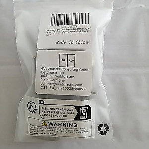 M6x30x70mm Square U Bolt 304 Stainless Steel Tie Down U Bolt (Pack of 4)