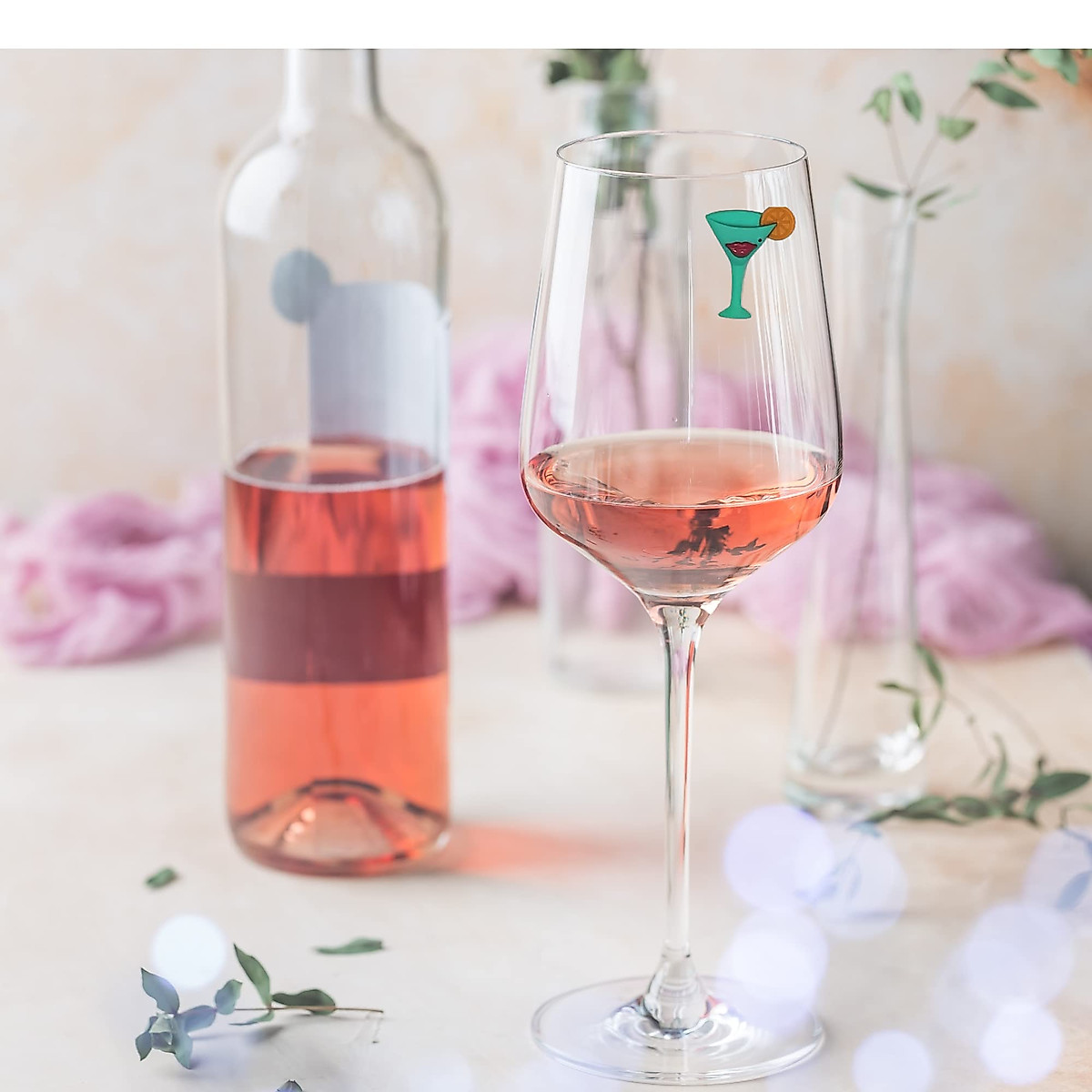 Simply Charmed Cinco de Mayo Party Supplies - Magnetic Wine Glass Charms for Margaritas, Wine Glasses and More