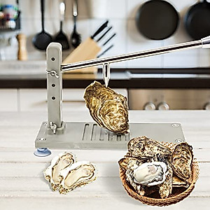 Patioer Oyster Shucker, Oyster Opener Tool Set, Oyster Clam Opener Machine with Oyster Shucking Knife Set, Gloves and G-Clip