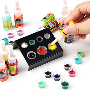 Solong Tattoo Ink Set 28 Colors Pigment Kit 1/6oz (5ml) Tattoo Supply Ink for Tattoo Kit TI1001-5-28