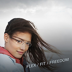 ThinOptics unisex-adult Reading Glasses + Black Universal Pod Case | Clear Frames, 2.50 Strength Readers Clear Frames / Black Case, 44 mm