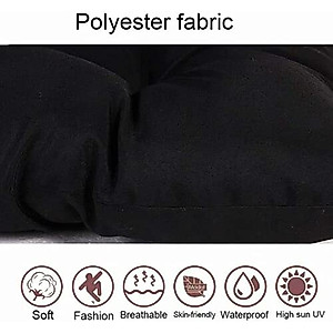 Yddsky Waterproof Indoor/Outdoor Garden Bench Seat Cushions,Thicken Patio Bench Soft Rocking Chairs Pad Lounger Seat for Wicker Loveseat Settee（59 X 19.6 in，Navy）