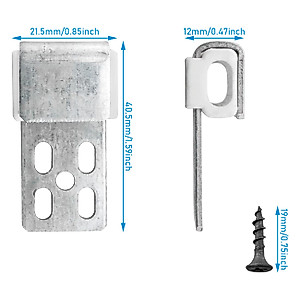 WHYHKJ 8pcs Couch Spring Repair Kit 5 Holes Fasteners Spring Buckle Spring Fixing Clip with 32pcs Mounting Screws for Sofa/Chair/Couch/Bed Spring Clips Repair Parts