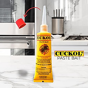Cuckol Bait Ready to use, Kills All Cockroaches Including The German one, odorless, Safe use for People and Pets, Natural attractants Placed in Kitchen and Furniture, Long time Without Cockroaches