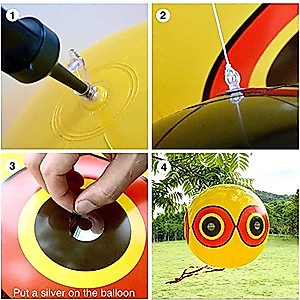 SENGTONG Inflatable Bird Bird Reflective Patch Eye with Reflective Ball PVC Eyeball Patio Lawn & Garden Cockroach Sticky (Multicolor, One Size)