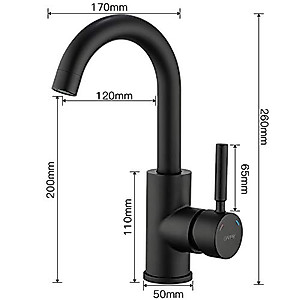 Bar Sink Faucet Matte Black GAPPO Bathroom Faucet Stainless Steel Farmhouse Lavatory Sink Faucet Mixer Small Kitchen Faucet