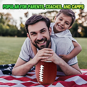 Jerify 12 Pcs Composite Leather Footballs Official Composite Leather Ball Composite Leather Inflatable Football with Pump Indoor Outdoor Football Bulk for Training and Recreational Play