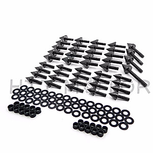 HTTMT MT215-008- Black Spike Fairing Bolts Compatible with 1999-2000 CBR 600 F4 2001-2007 Cbr600 F4I