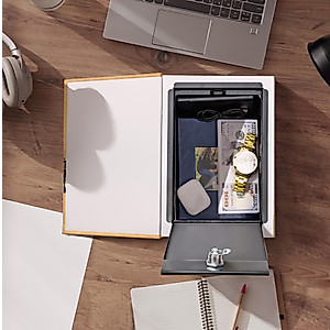 Barska Portable Diversion Dual Book Safe Concealed Lock Box for Secure and Discreet Hidden Storage of Valuables and Personal Items - London & London