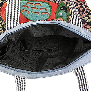 Bisadon Students Fashion Trendy Ethnic Style Bags for Women Female Shopping Bag Cartoon Canvas Embroidered Locking Backpack Pink