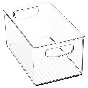 iDesign Plastic Organizer Set Linus Kitchen Storage Bins, Clear