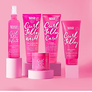 Umberto Giannini Curl Jelly Shampoo & Conditioner - Jelly Wash & Jelly Care - Vegan, Cruelty Free, & Sulfate Free for Curly or Wavy Hair - No Frizz