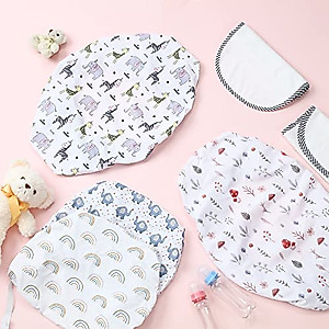 Kinlop 6 Pcs Changing Pad Cover and 6 Pcs Changing Pad Liners for Baby Girls Boys, Changing Table Pad Covers Changing Table Cover Liners Rainbow Boho Animal Woodland Changing Pad Sheets