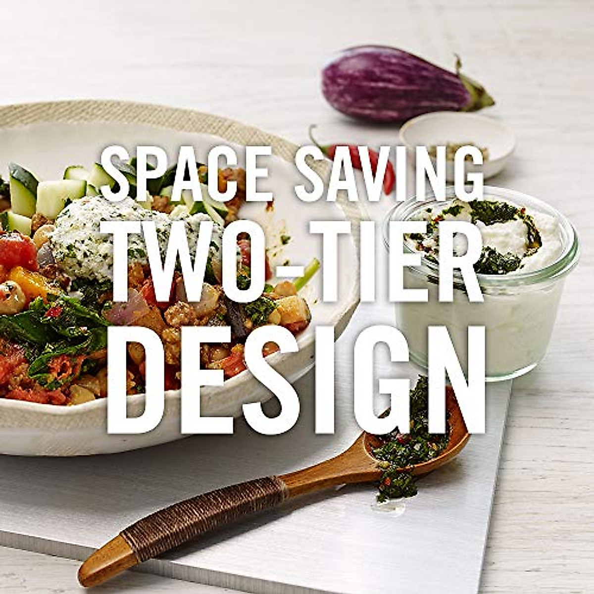 McCormick Gourmet Two Tier Chrome 16 Piece Organic Spice Rack Organizer with Spices Included, 15.41 oz