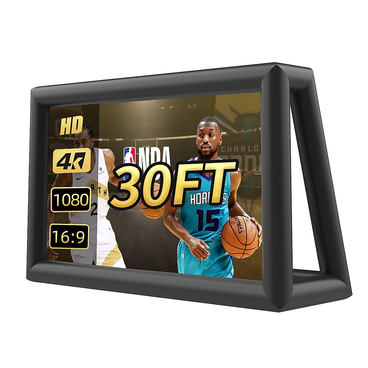 PPXIA Inflatable Screen Outdoor 30ft with Air Blower, Extra Large Blow Up Projector Screen for Outside Movie Nights Home Theater Backyards Pool BBQ Party Fun, Supports Front and Rear Projection