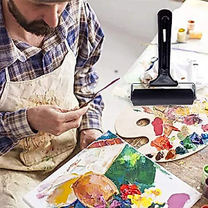 sansheng Rubber Roller,4 Inch Brayer Roller,Hand Roller Tool Used for Printmaking/Painting/Crafting