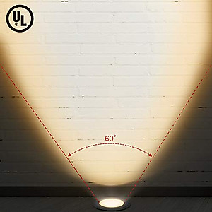 RNEHON 10W In-Ground Well Light,Voltage 12-24V, In-Ground Lighting, Low Voltage Landscape Pathway Lights, IP67 Waterproof, Aluminum, 3000K Outdoor Lighting for Yard,Lawn,Garden,Patio,Pack of 6