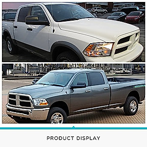 YITAMOTOR Towing Mirrors Compatible with Dodge Ram, Manual Flip Up Folding with Support Brackets Tow Mirrors, Replacement for Dodge Ram 1994-2001 1500, Ram 1994-2002 2500 3500 Truck