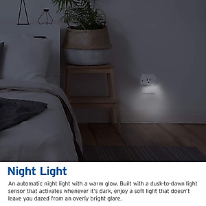 Etekcity Smart Plug, Works with Alexa and Google Home, WiFi Energy Monitoring Outlet with Automatic Night Light, No Hub Required, ETL Listed, White, 15A/1800W