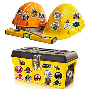 200Pcs Hard Hat Stickers Decals for Toolbox Helmet Hood, Funny Hardhat Stickers for Welder Electrician Construction Union Military Lineman, Waterproof Vinyl Stickers for Men