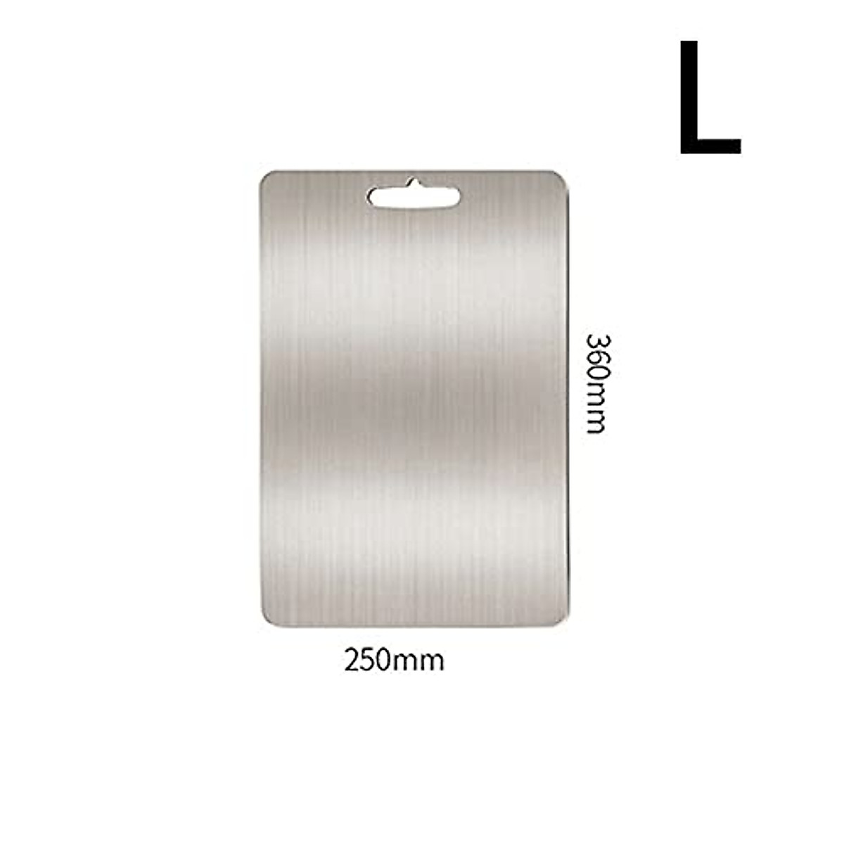 GULRUH Wood Cutting Boards for Kitchen, Stainless Steel Cutting Board Fruit Vegetable Meat Cutting Board Easy to Clean Cutting Board Practical Kitchen Tool Durable and Non-Greasy Kitchen Tool (Size :