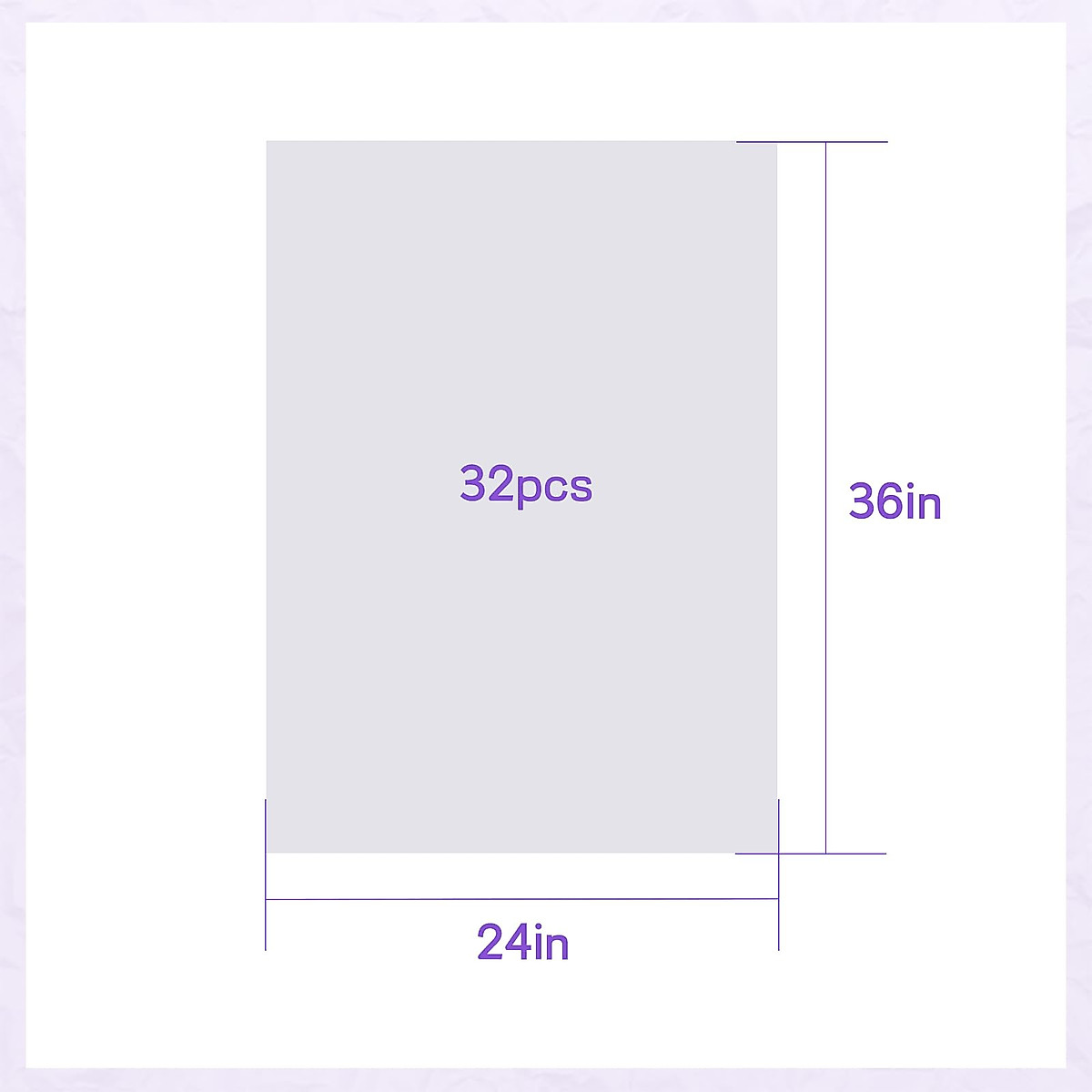 Simetufy 32 Sheets 24" x 36" White Tissue Paper for Gift Bags, Acid Free Tissue Paper for Storage, Tissue Paper Bulk for Packaging, Holiday, Birthday, Wedding, Christmas and DIY Crafts