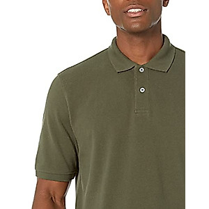 Amazon Essentials Men's Regular-Fit Cotton Pique Polo Shirt (Available in Big & Tall), Olive, X-Large